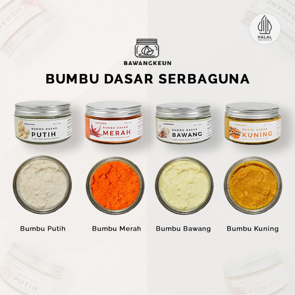 Jual Bumbu Dasar Putih Merah Kuning by BAWANGKEUN BUMBU Masak Instan ...