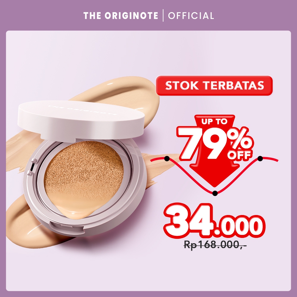 Jual The Originote High Cover Serum Cushion SPF 35 PA++ | Makeup Base ...