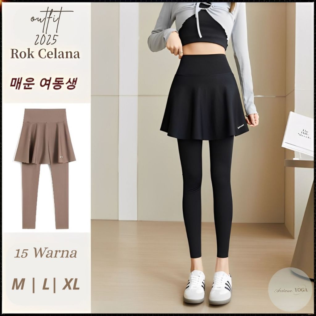 Jual celana rok wanita legging olahraga kekinian velly running pants ...