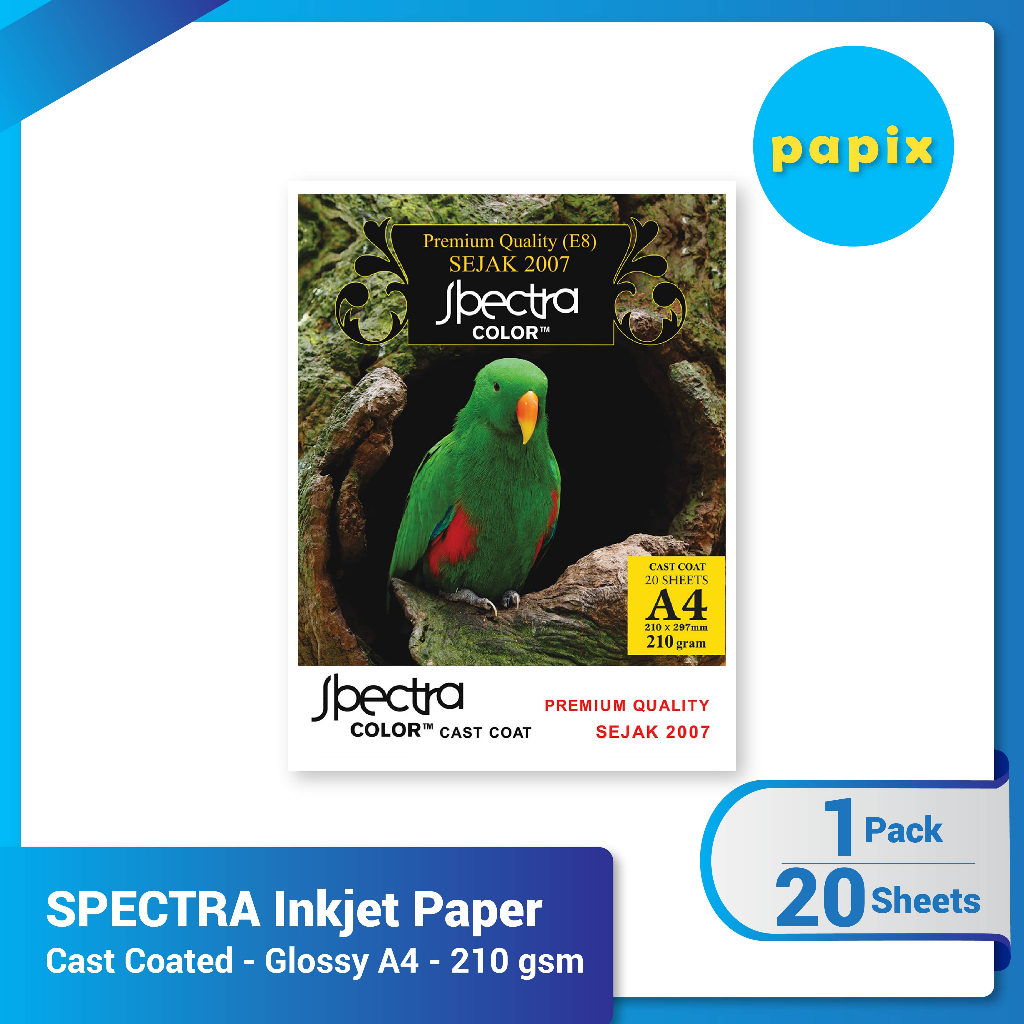 Jual Spectra Inkjet Paper Cast Coated – Glossy A4 (210 gsm) | Shopee ...