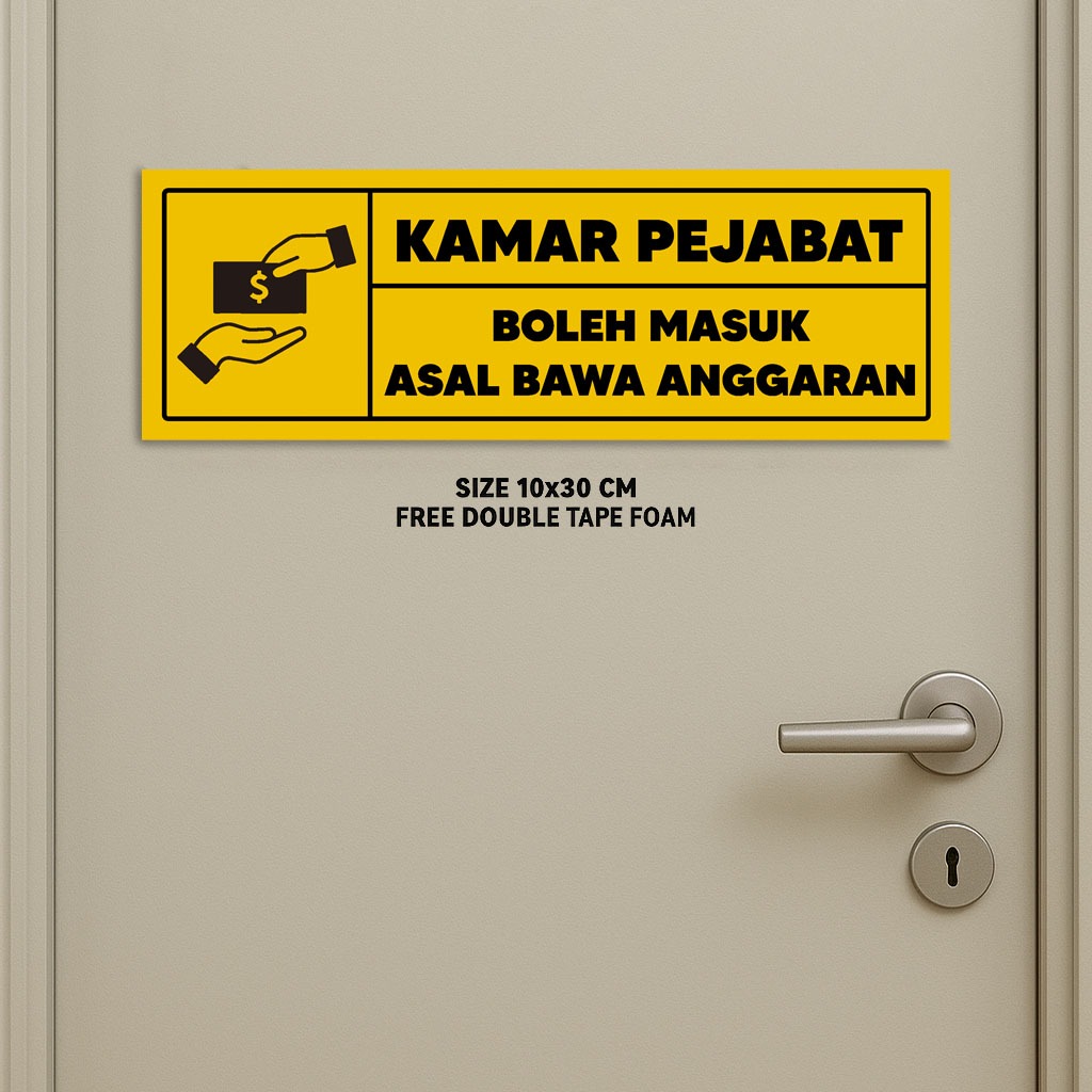 Jual Hiasan Dinding Kata Kata KAMAR PEJABAT Dekorasi Pintu Ruangan Size ...