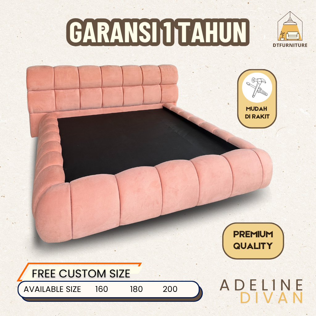 Jual Dipan Adeline / Bed Frame / Dipan Minimalis / Dipan Modern / Dipan ...