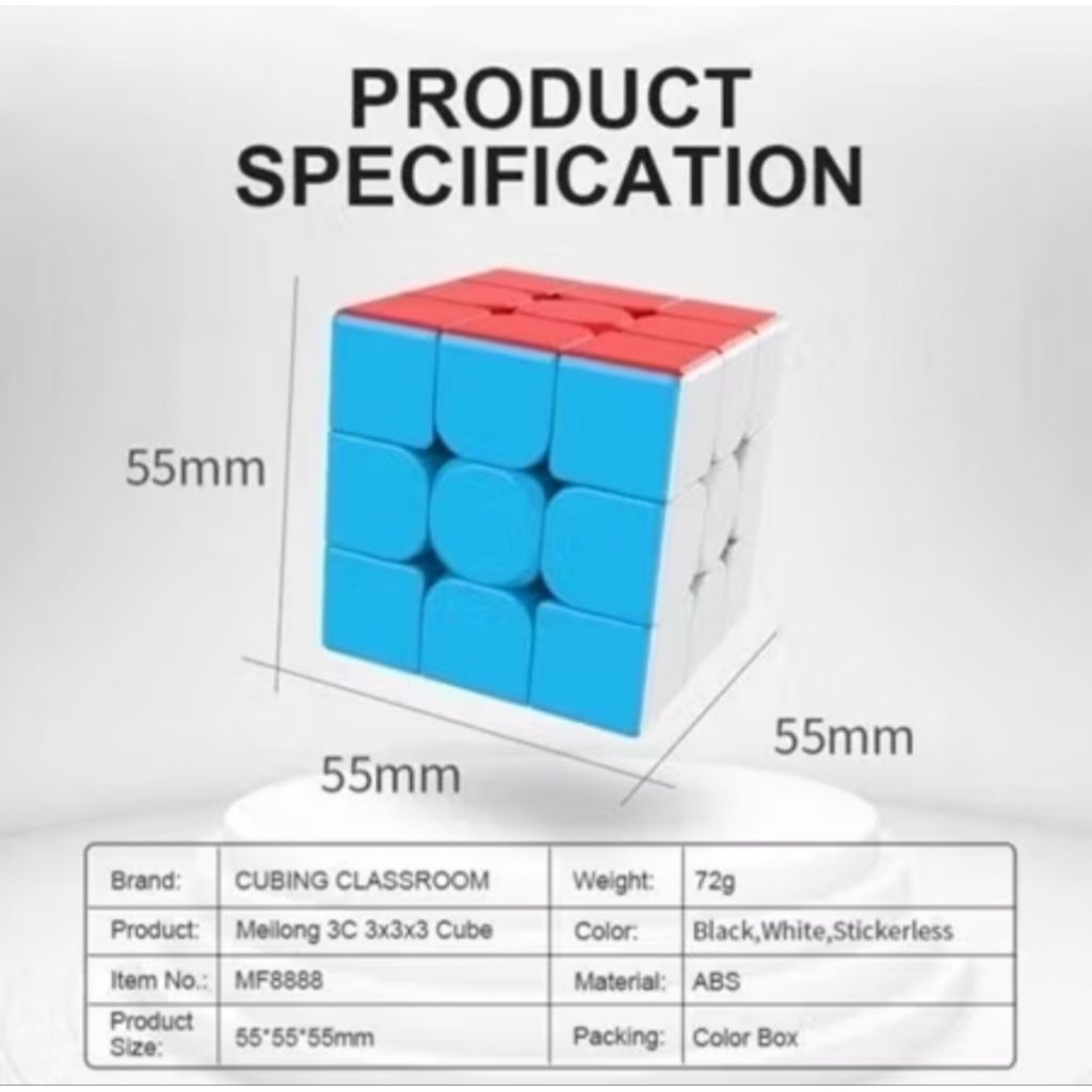 Jual Cube 3x3 Stickerless Original | Shopee Indonesia
