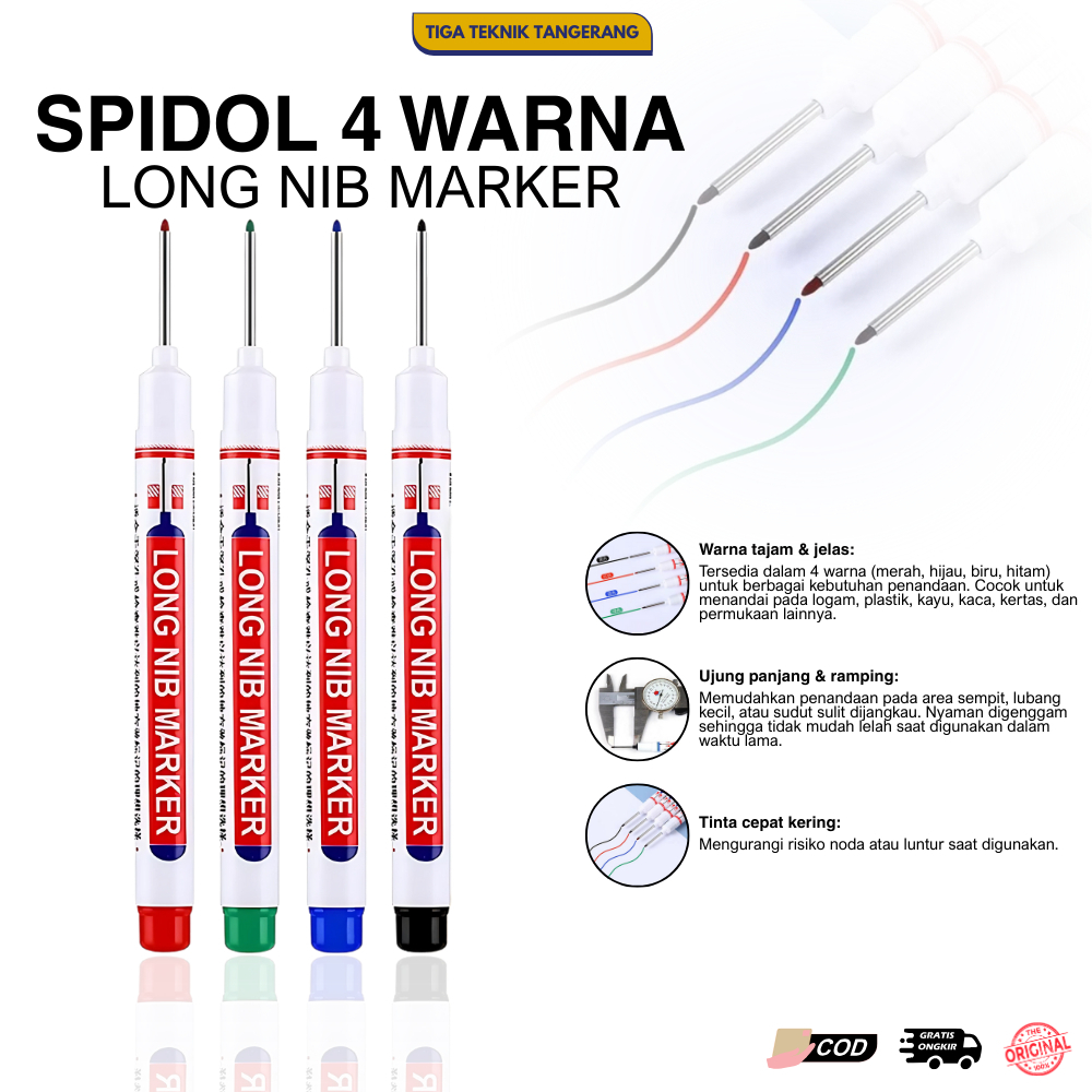 Jual Paket Spidol Tukang Spidol Penanda Long Nib Marker Spidol ...