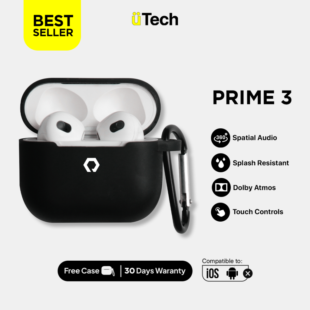 Jual [BEST SELLER] uTech PRIME 3 TWS Bluetooth Earphone Airbuds Headset ...