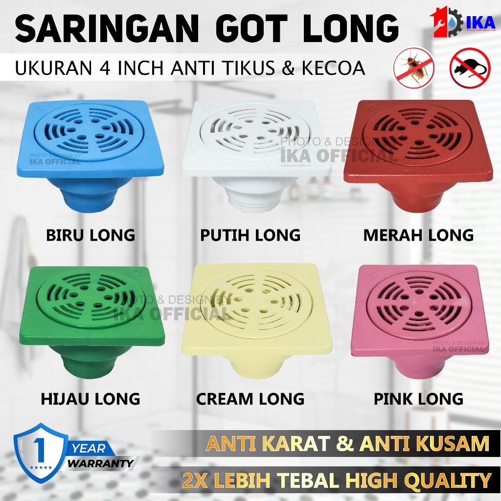Jual IKA - Official Saringan Got Tebal Plastik PVC Kamar Mandi Toilet ...