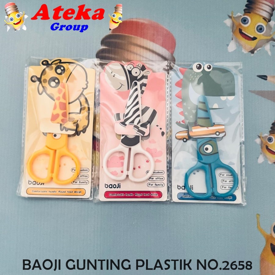 Jual [1 PCS] BAOJI GUNTING PLASTIK NO.2658 GUNTING AMAN UNTUK ANAK ...