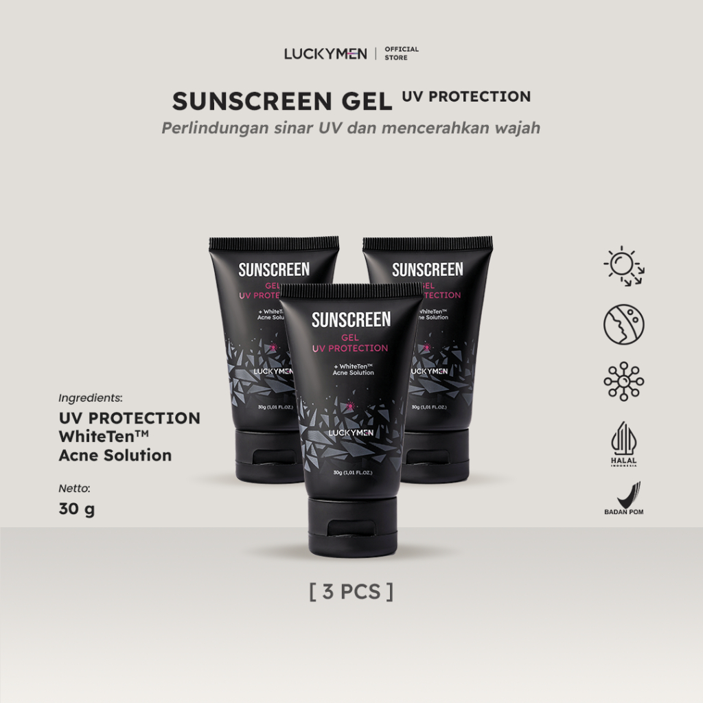 Jual [UPGRADE FORMULA] Sunscreen Gel 3pcs - Perlindungan Sinar UV ...