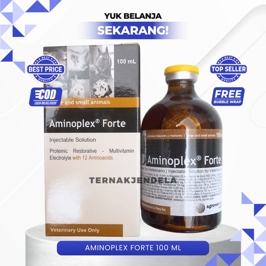 Jual Aminoplex Forte 100 ml - Multivitamin Asam Amino Lengkap Untuk Ternak | Shopee Indonesia