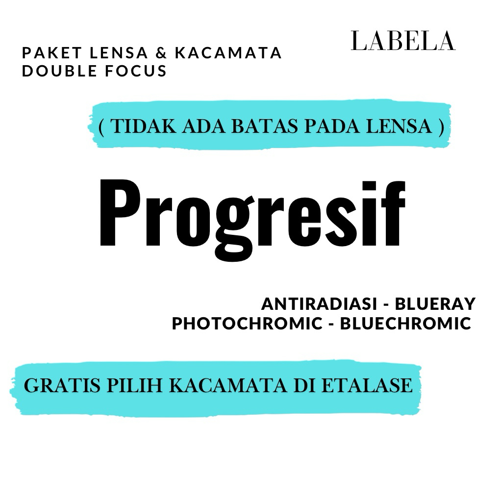 Jual SEPAKET - Frame + lensa Progresif - Kacamata progresif double ...