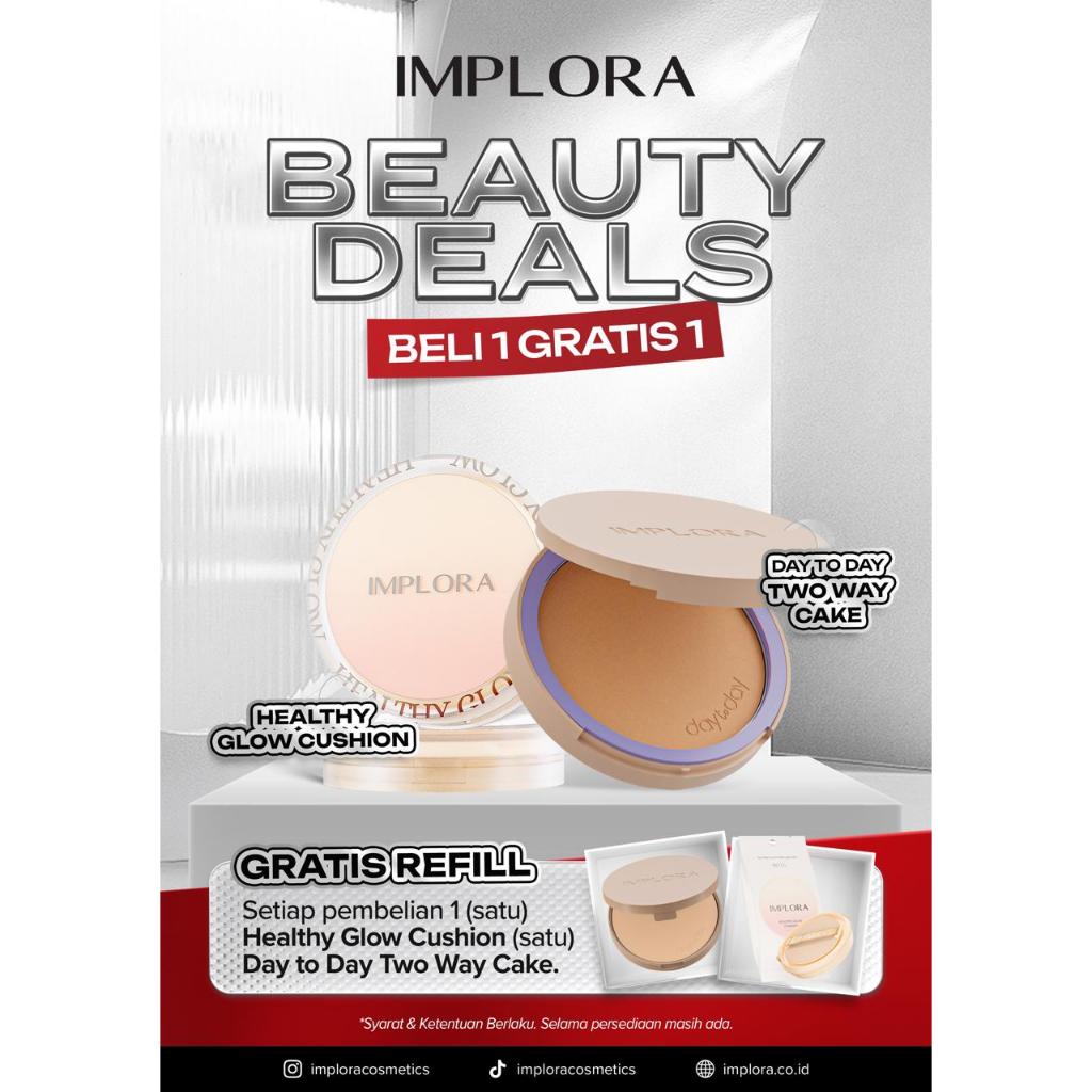 Jual [ BUY REGULAR GET REFIL ] Implora Day to Day Two Way cake | Shopee ...