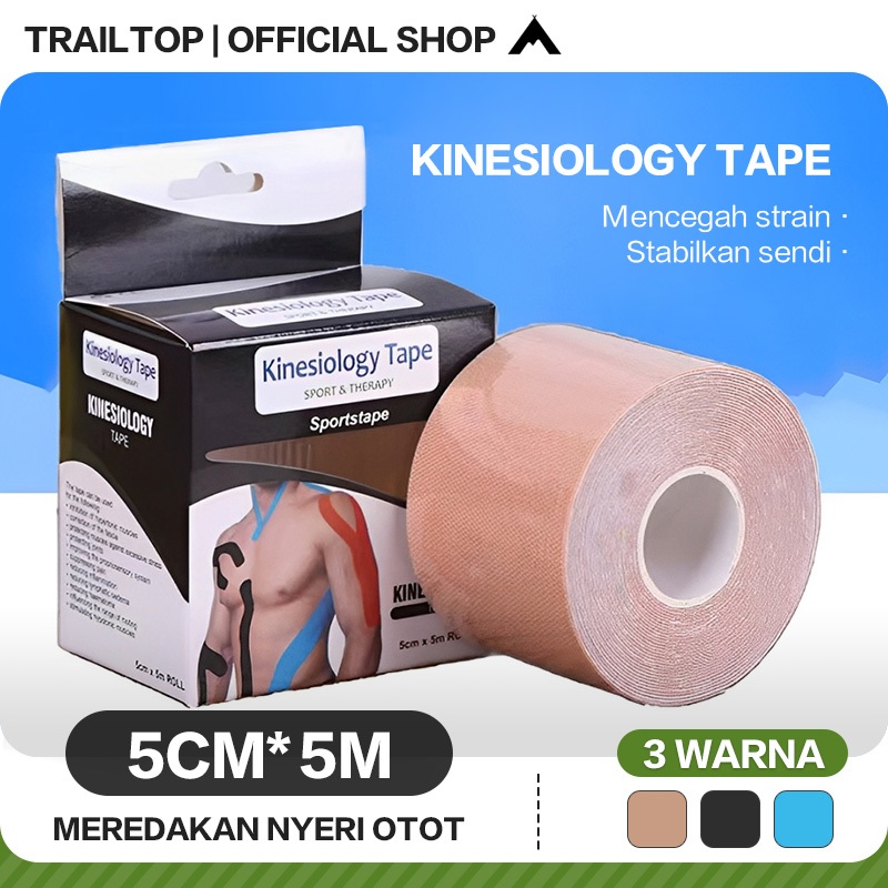 Jual TrailTop Kinesiology Tape 5cm x 5m Kinesio Tape Ankle Taping Olahraga Otot Plester Tangan ...