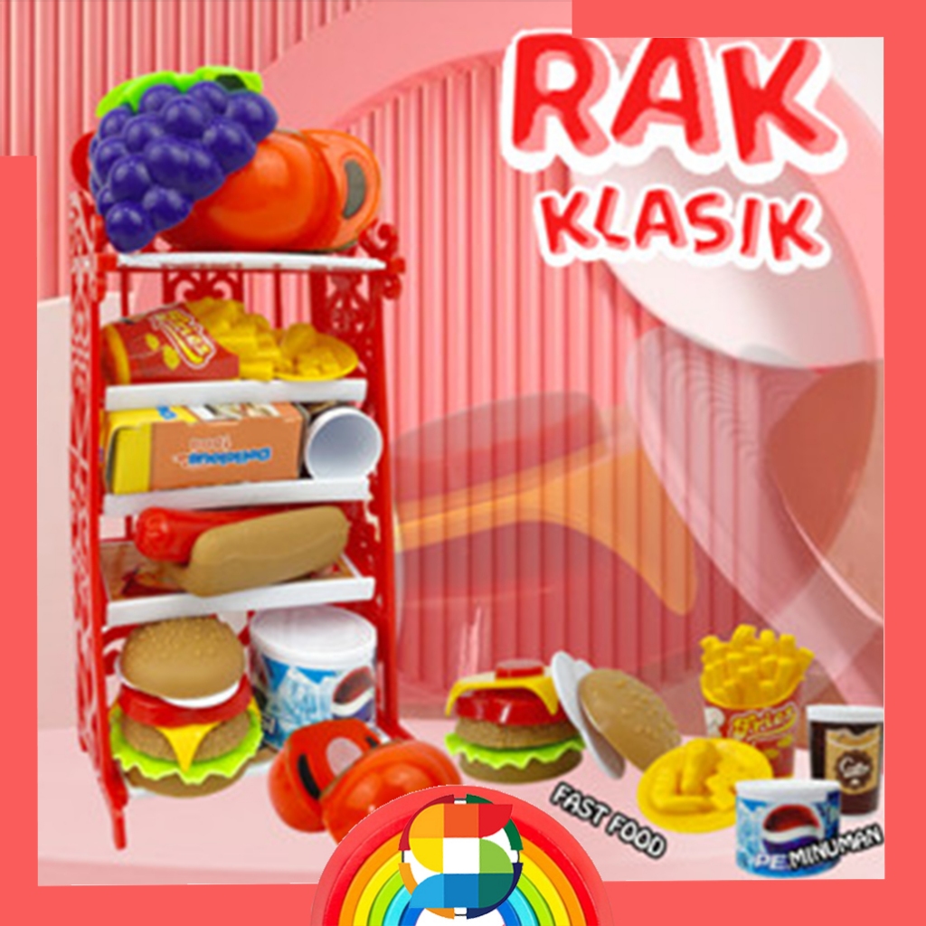 Jual Mainan Rak Klasik/ Mainan Rak Minuman Dan Makanan Fast Food MS32 ...