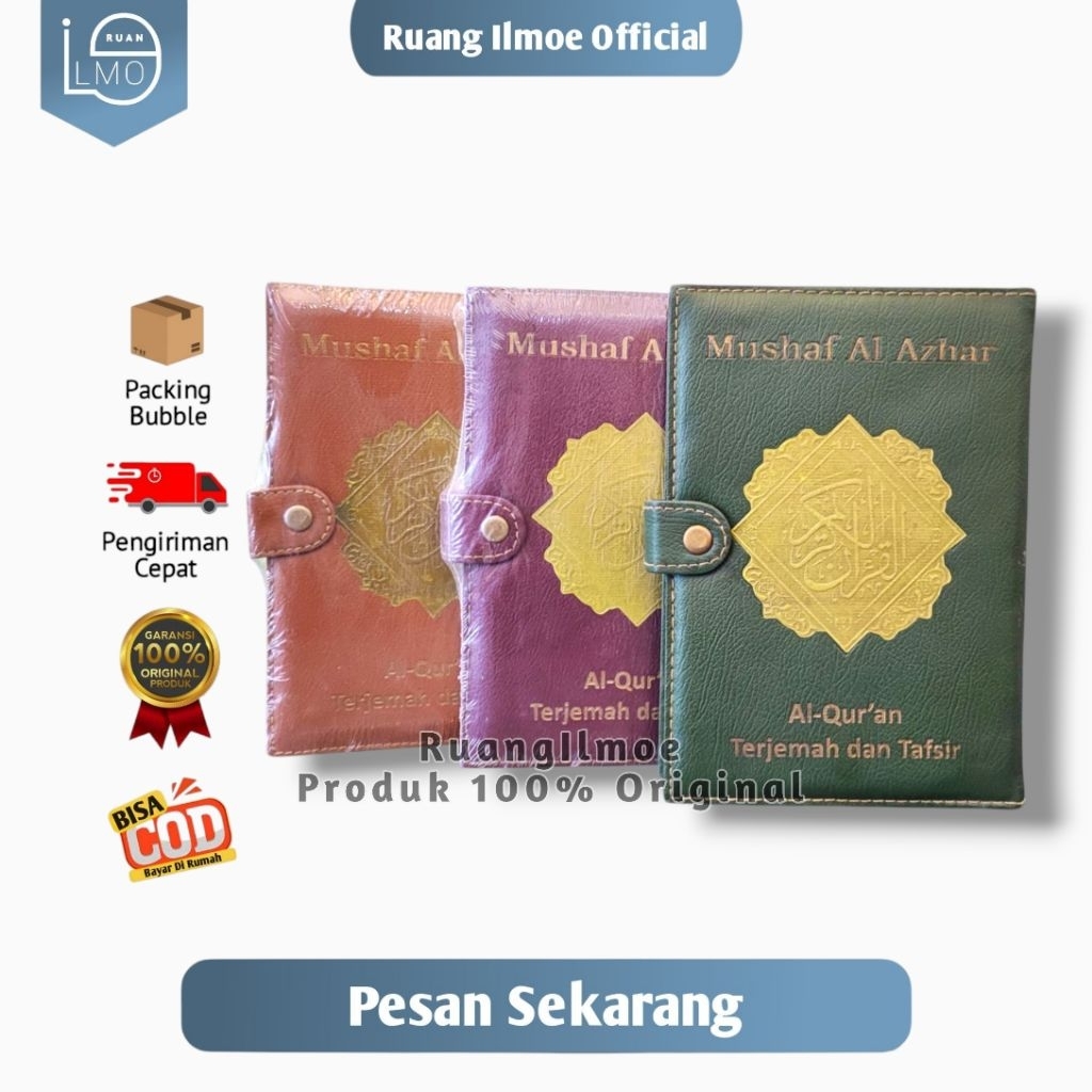 Jual Al Quran Mushaf Al Azhar Terjemah dan Tafsir A5 Kalep Kancing ...