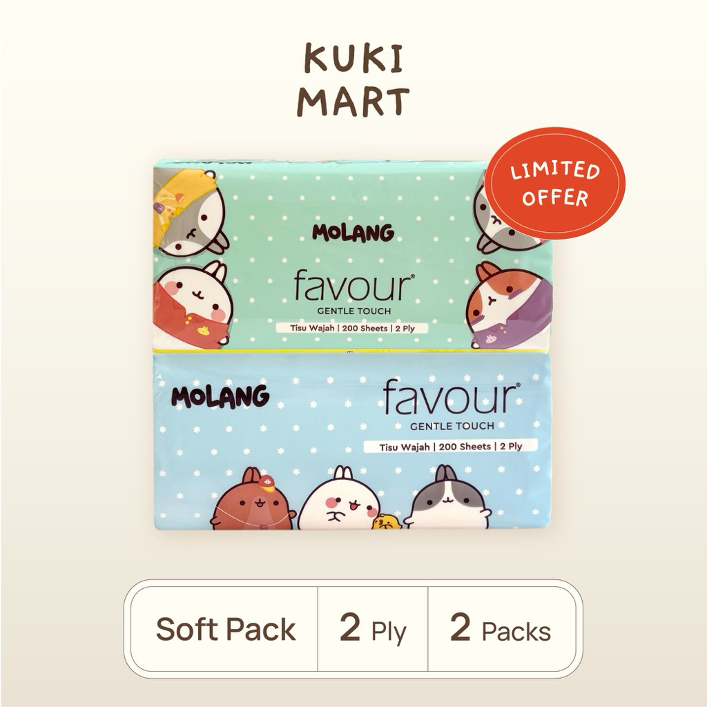 Jual [Promo Murah] Favour Molang Soft Pack Tissue / Tisu Bayi Anak 2 ...