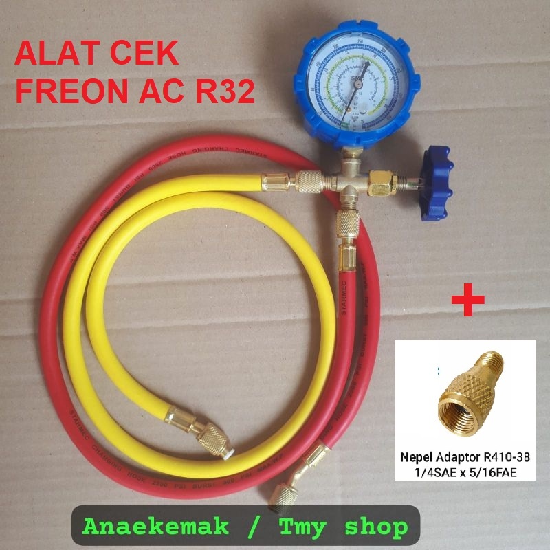 Jual testing R32 SINGLE manifold + SELANG 2 PAKET meteran gauge alat ...