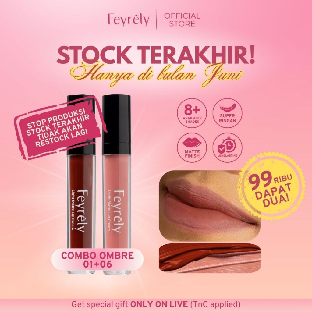 Jual [STOCK TERAKHIR STOP PODUKSI 99K ONLY] FEYRELY 2-in-1 Lip Cream ...