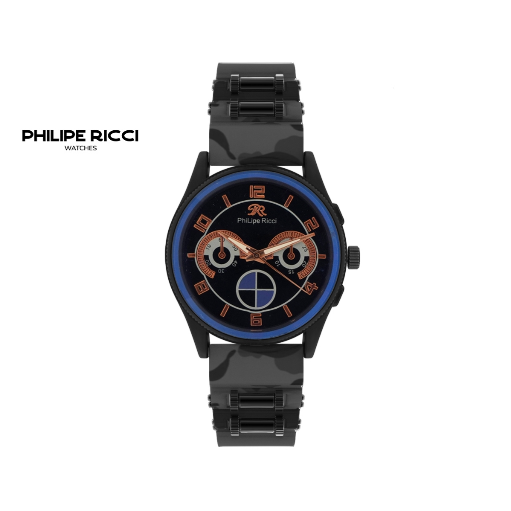 Jual PhiLipe Ricci Jam Tangan Pria Karet Hitam Analog Simple Terbaru ...