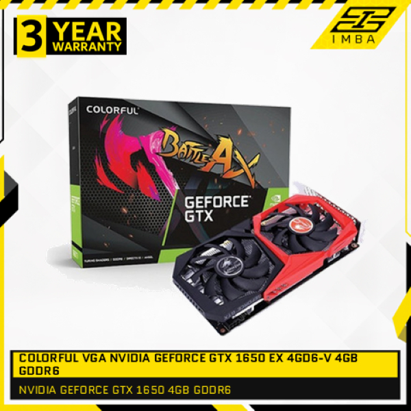 Jual COLORFUL VGA NVIDIA GEFORCE GTX 1650 EX 4GD6-V 4GB GDDR6 | Shopee ...