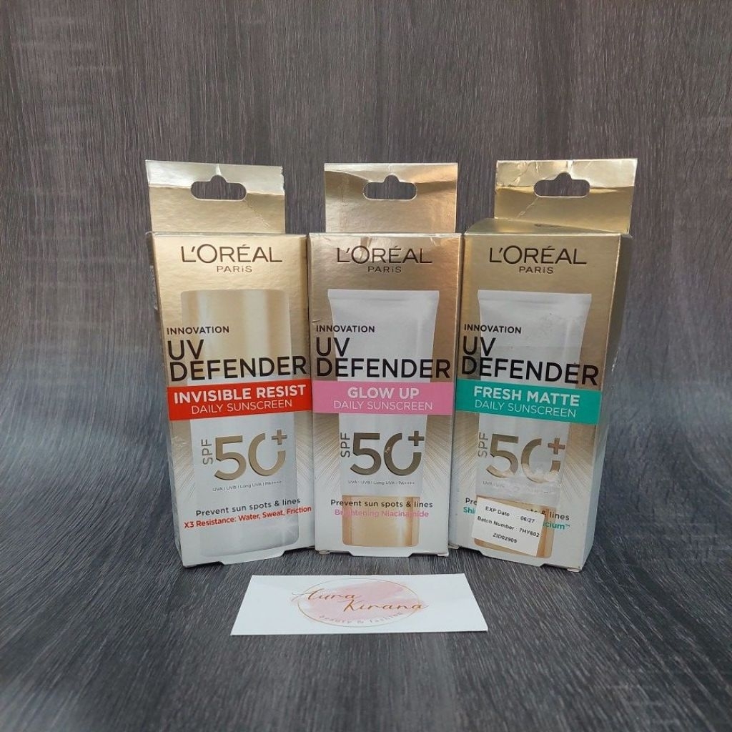 Jual LOREAL INNOVATION UV DEFENDER INVISIBLE RESIST FRESH MATTE GLOW UP ...
