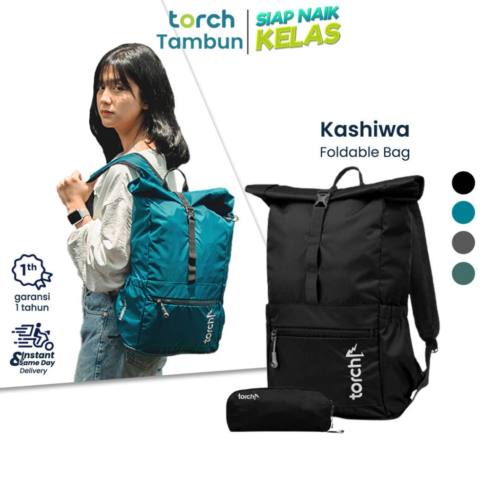 Jual TORCH Tas Ransel Lipat Pria Wanita Tas Foldable Kashiwa | Shopee ...