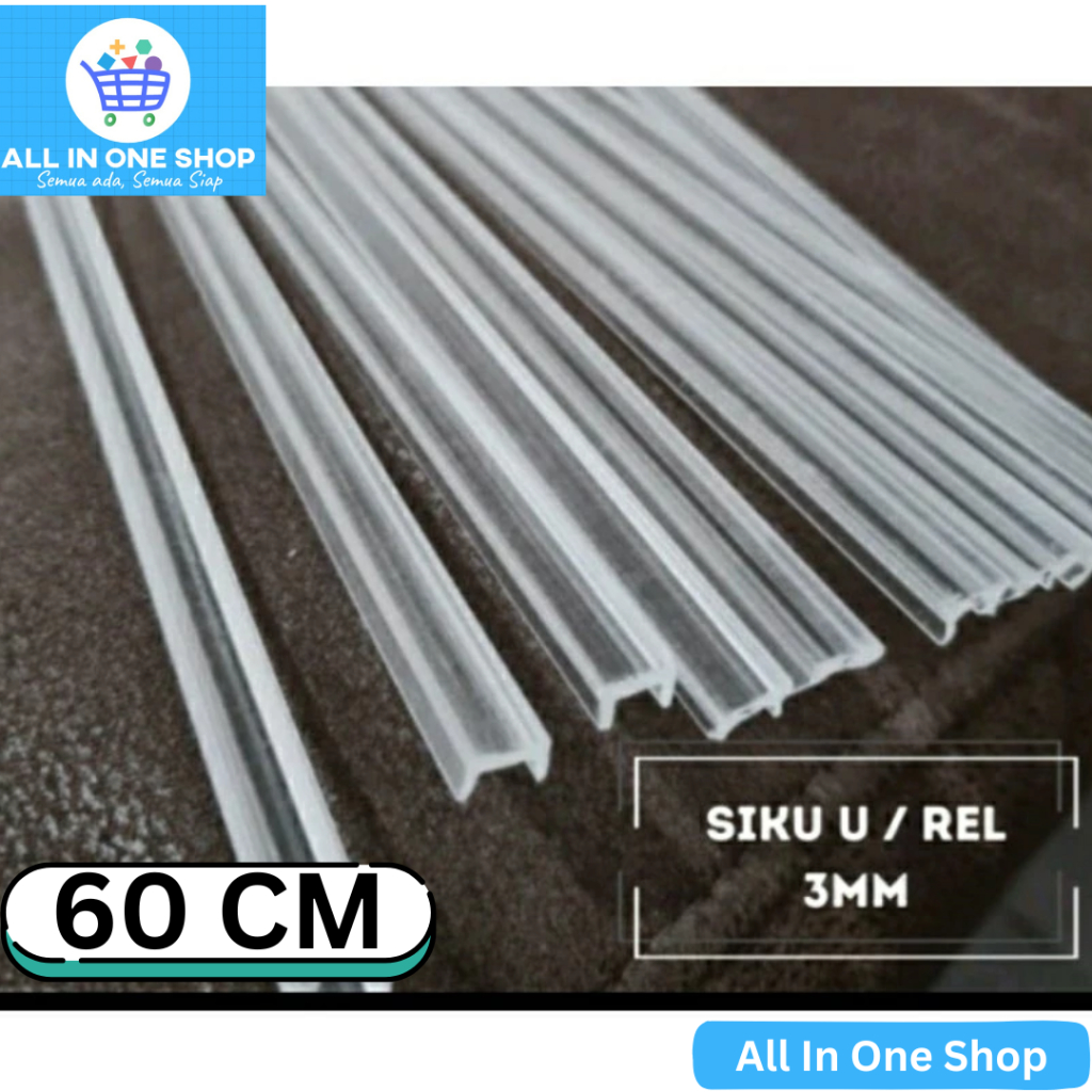 Jual Acrylic Akrilik Rel Siku U Batangan 60 CM | Shopee Indonesia