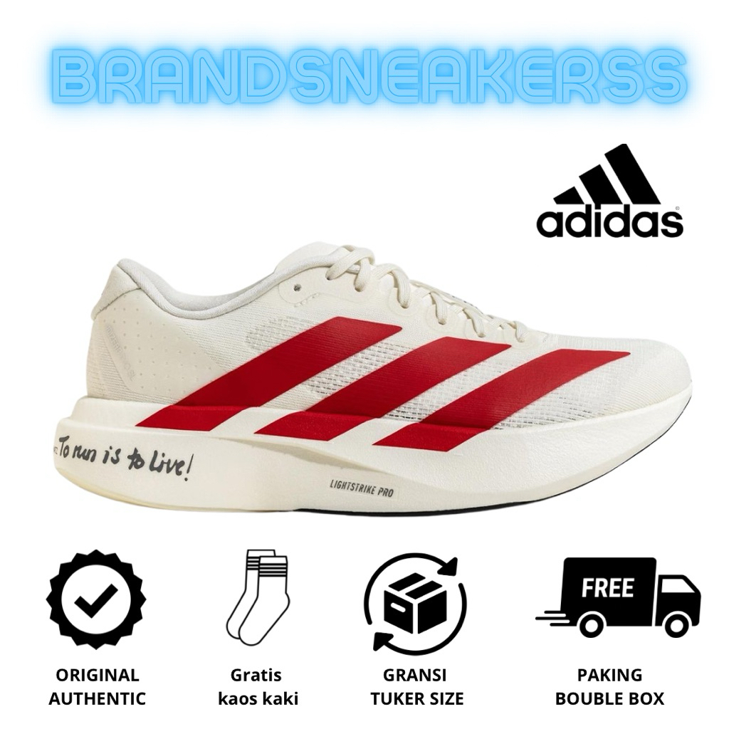 Jual SEPATU RUNNING ADIDAS ADIZERO EVO SL BETTER SCARLET OFF WHITE ...
