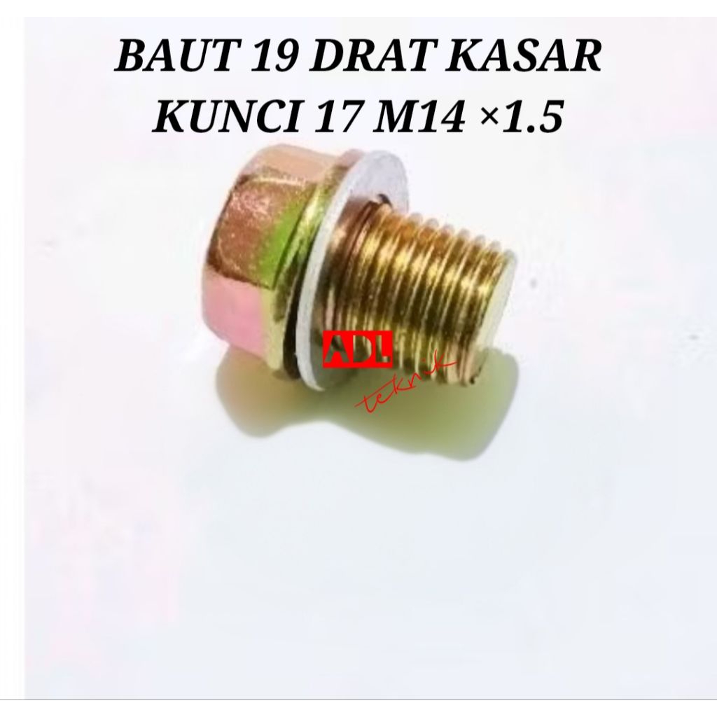 Jual Baut Oversize Tutup Oli Baut 19 Kunci 17mm set ring Almunium.baut ...