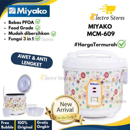 Jual MIYAKO MCM609 Rice Cooker 0.6 Liter Penanak Nasi MCM 609 Magic Com ...