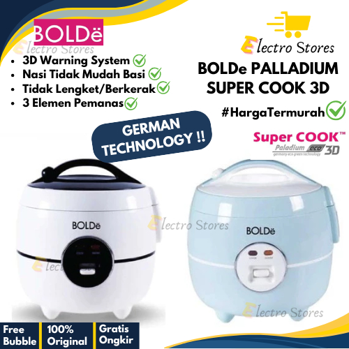 Jual BOLDe Rice Cooker Palladium Super Cook 3D Eco Kapasitas 1 Liter ...