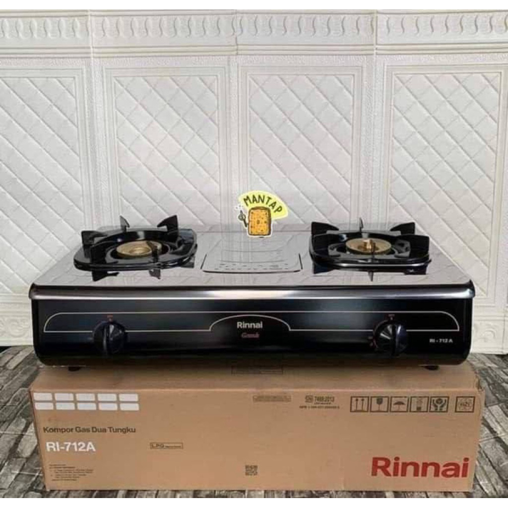 Jual Kompor Gas Rinnai 2 Tungku RI-712A Stainless Api Besar RI 712A ...