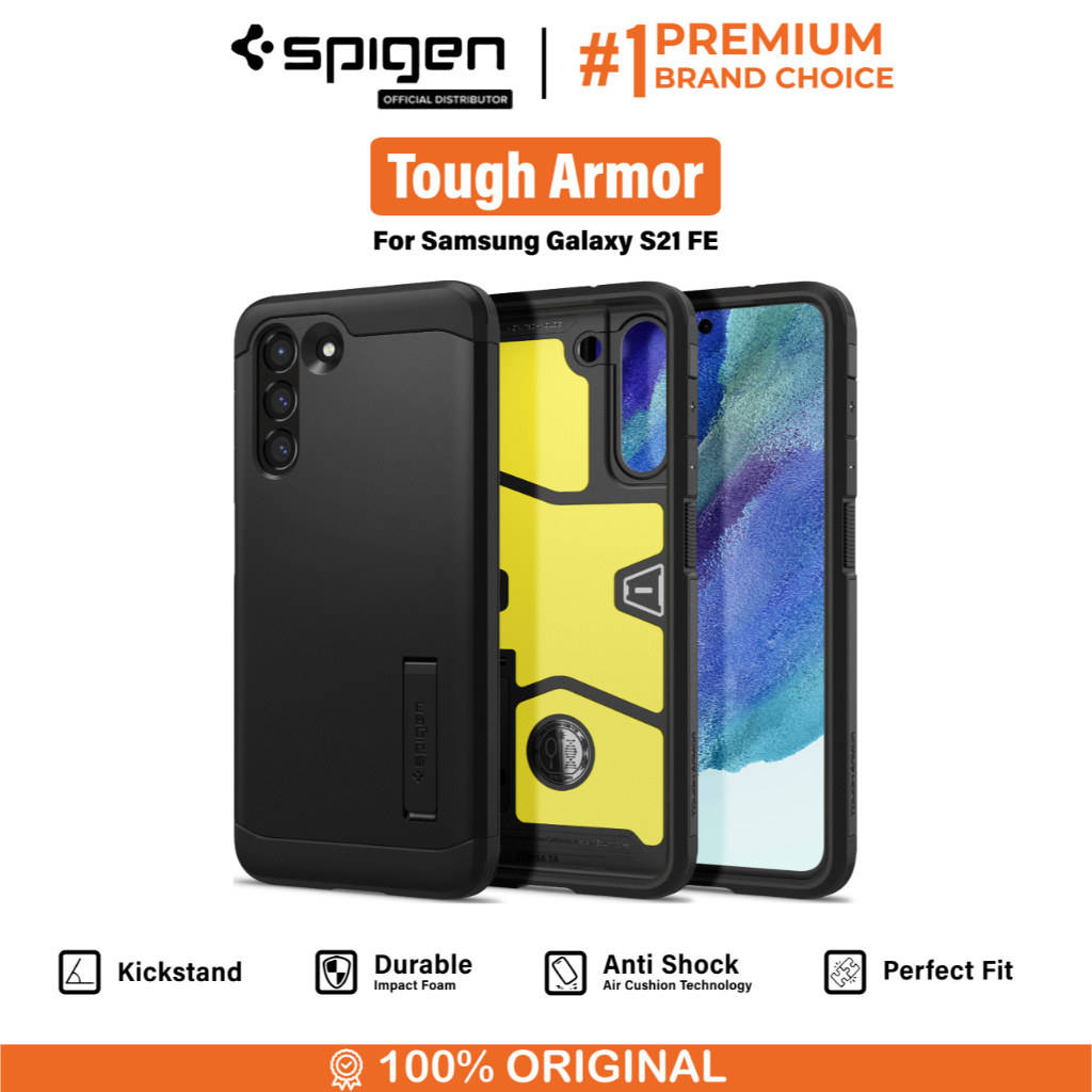 Jual Case Samsung Galaxy S21 FE Spigen Tough Armor Stand Anti Crack Casing | Shopee Indonesia