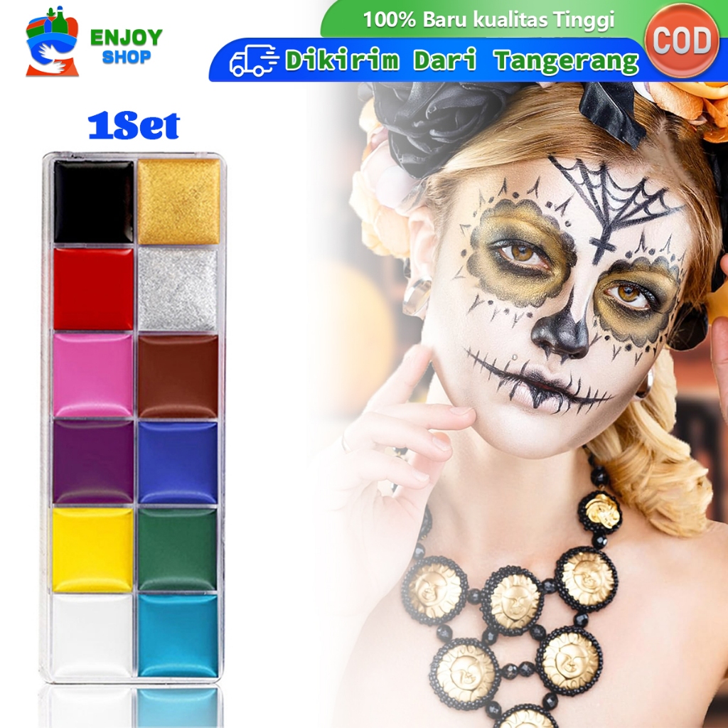 Jual Cat Wajah 12 Warna Face Body Painting Lukis Wajah Face Paint Cat ...