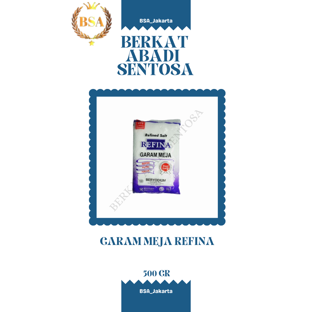 Jual GARAM MEJA REFINA (500 GR) | Shopee Indonesia