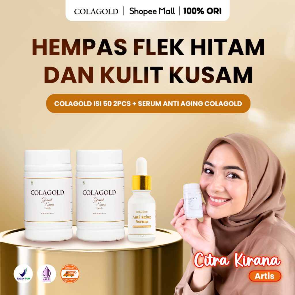 Jual Colagold Kapsul Collagen Hempas Flek Hitam dan Kulit Kusam | 2 pcs ...