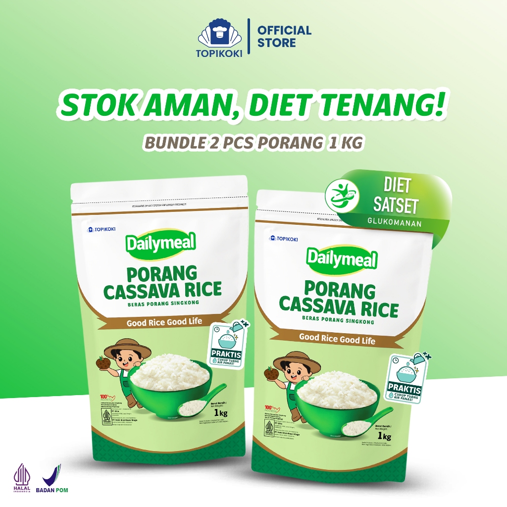 Jual Dailymeal - Porang Cassava Rice (Beras Porang) 1 kg (2pcs ...