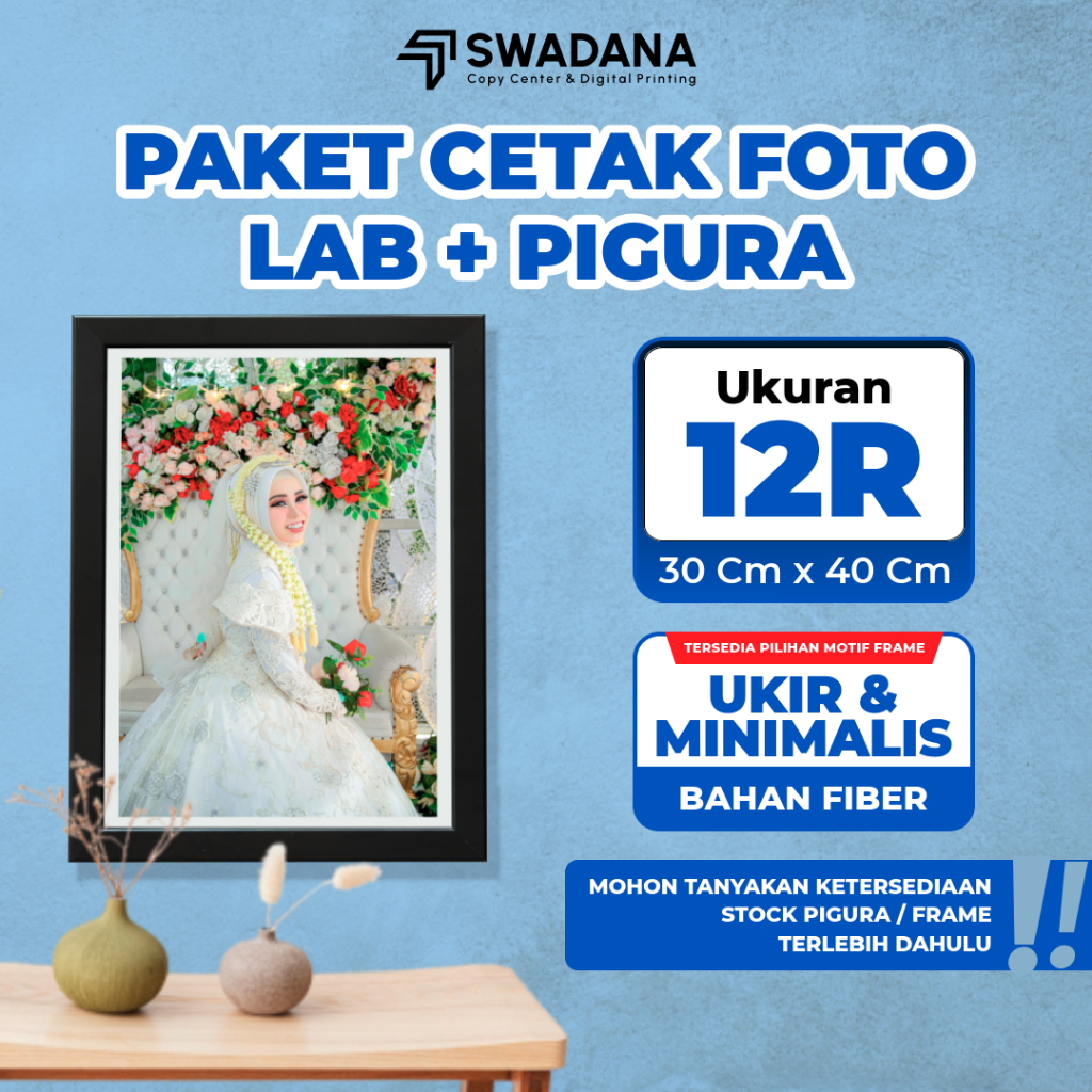 Jual Paket Cetak Foto Lab + Pigura / Frame Ukuran 12R [ 30 Cm x 40 Cm ...