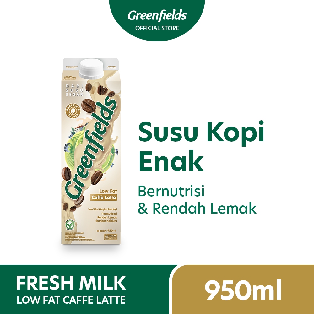 Jual Greenfields Fresh Milk Caffe Latte 950 ml - Susu Segar ...