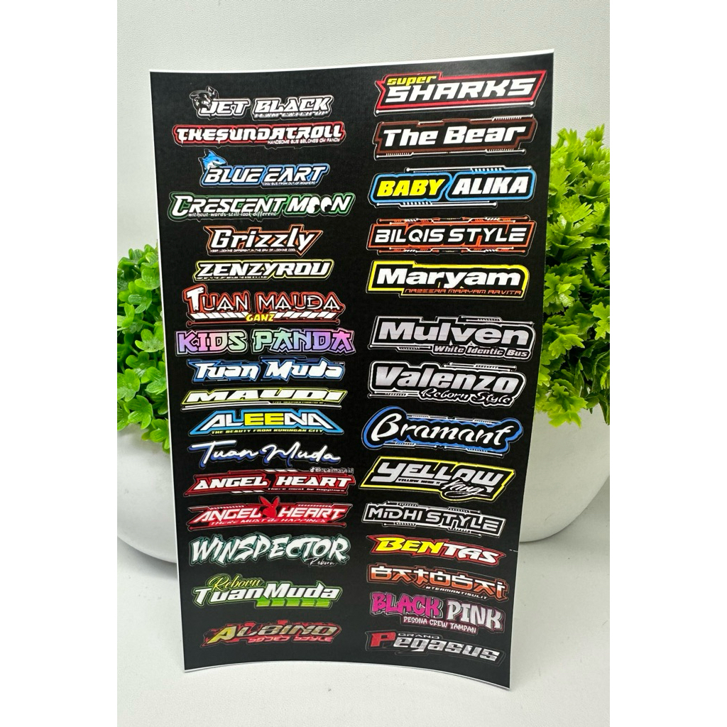 Jual stiker miniatur julukan bus sudah cutting | Shopee Indonesia