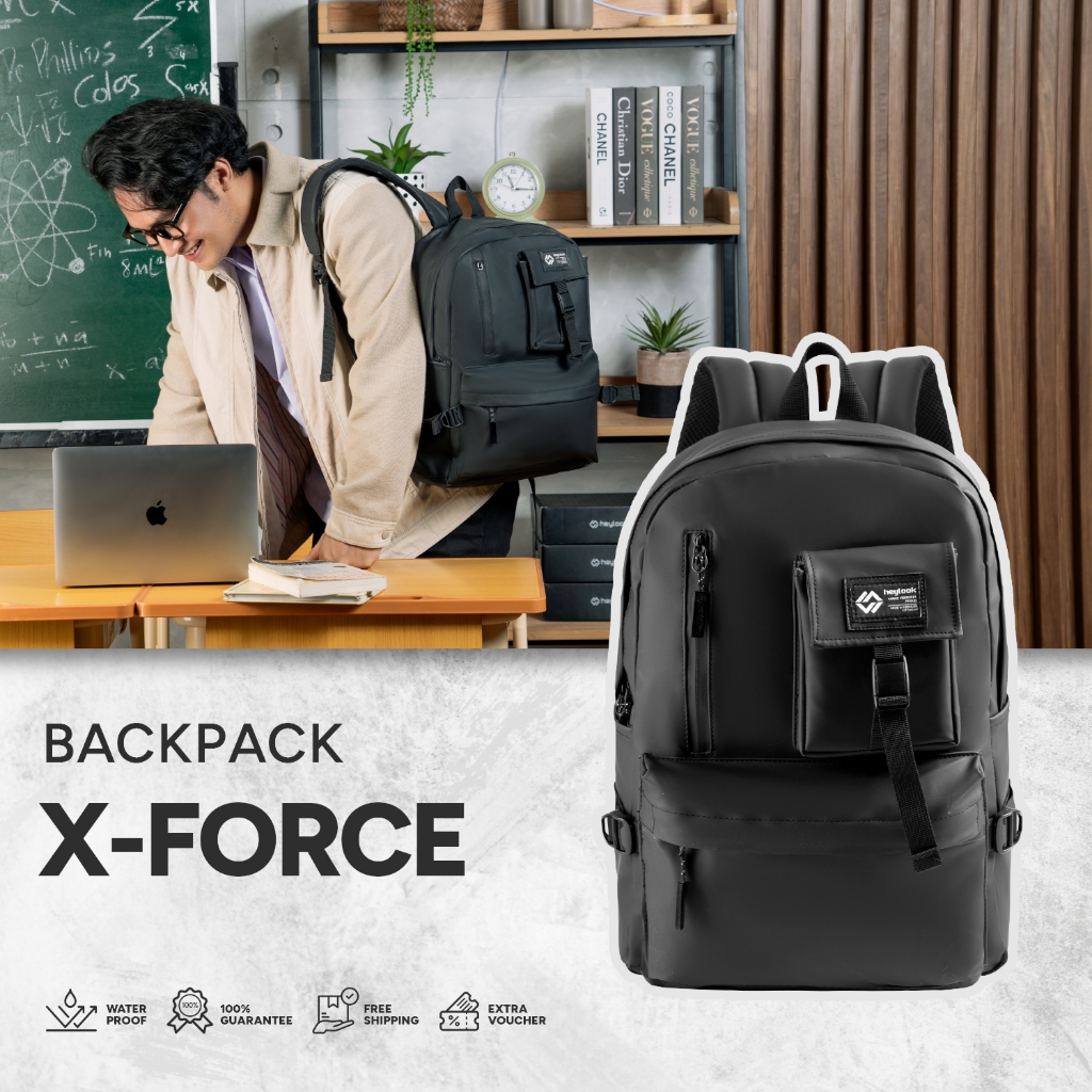 Jual HEYLOOK - Tas Ransel Pria X-FORCE Tas Laptop Punggung Water Resist Backpack Cowok Tas ...