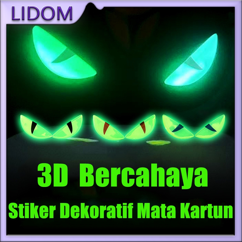 Jual 3D Sticker Motor Tiga Dimensi Stiker Mata Motor/Stiker Reflektif ...