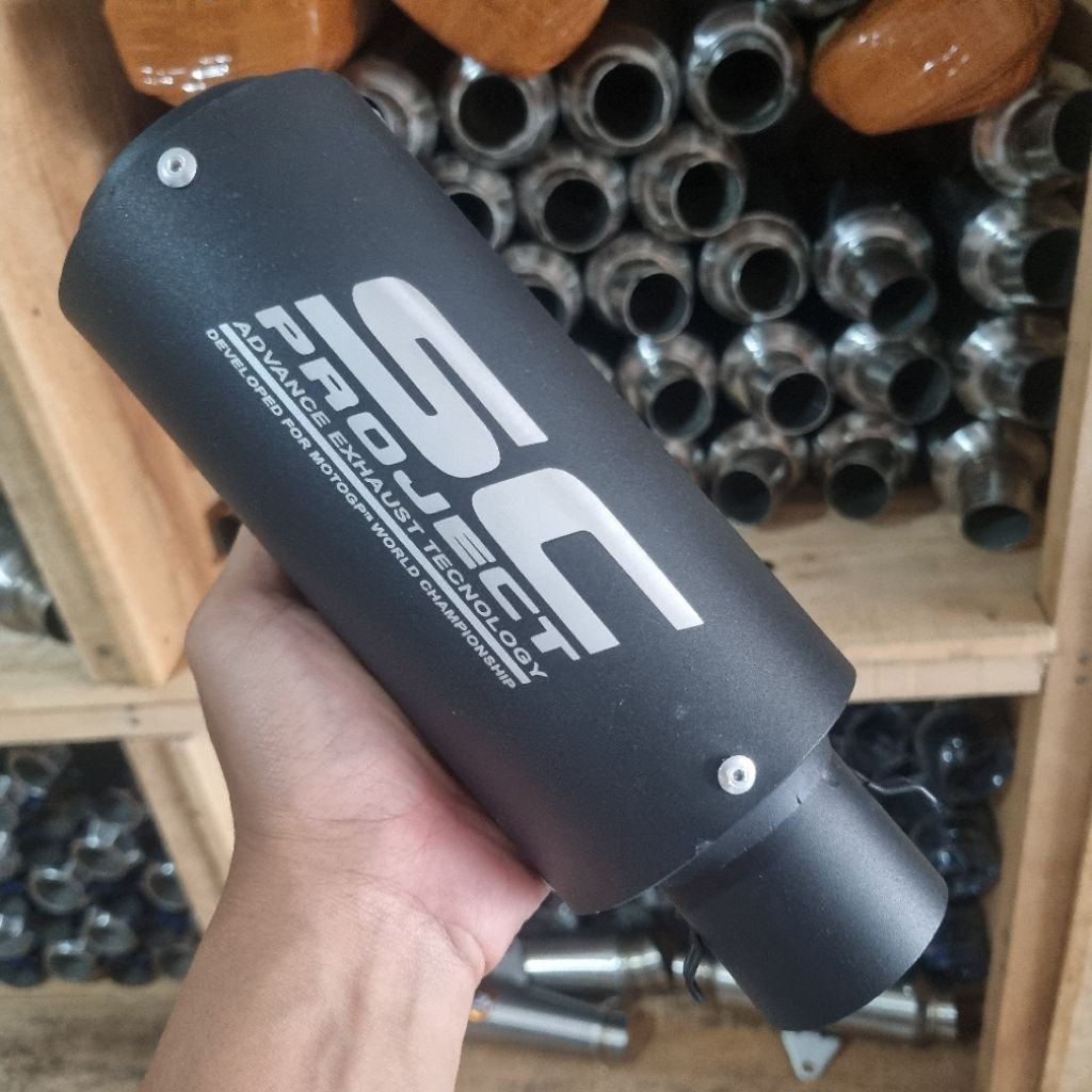 Jual Slincer Knalpot SC Project Titan black coating inlet 50mm | Shopee ...