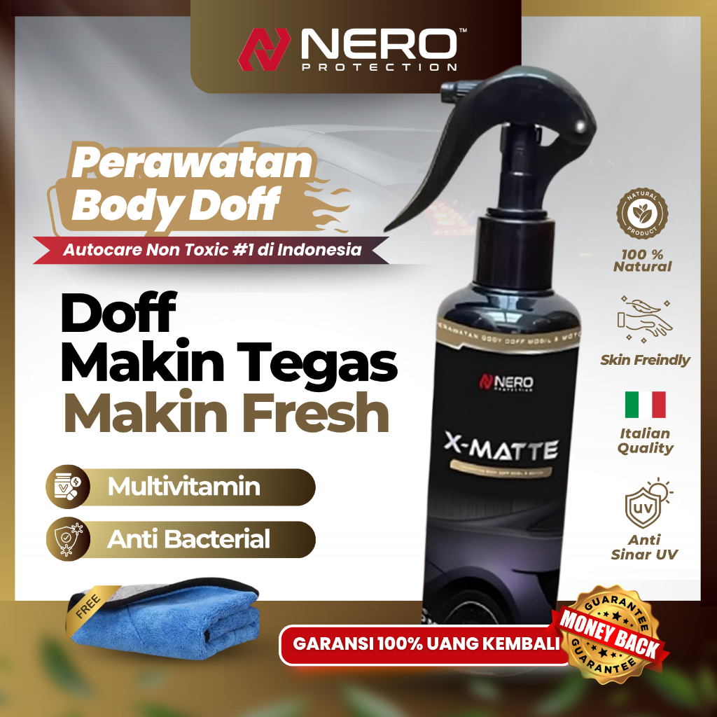 Jual NERO X-MATTE 100% Natural Pengkilap Body Motor & Mobil Doff ...