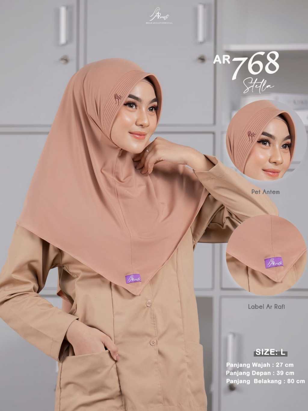 Jual Kerudung Sekolah Bergo Hamidah Arrafi AR 768 Hijab Pinguin Anak SD ...