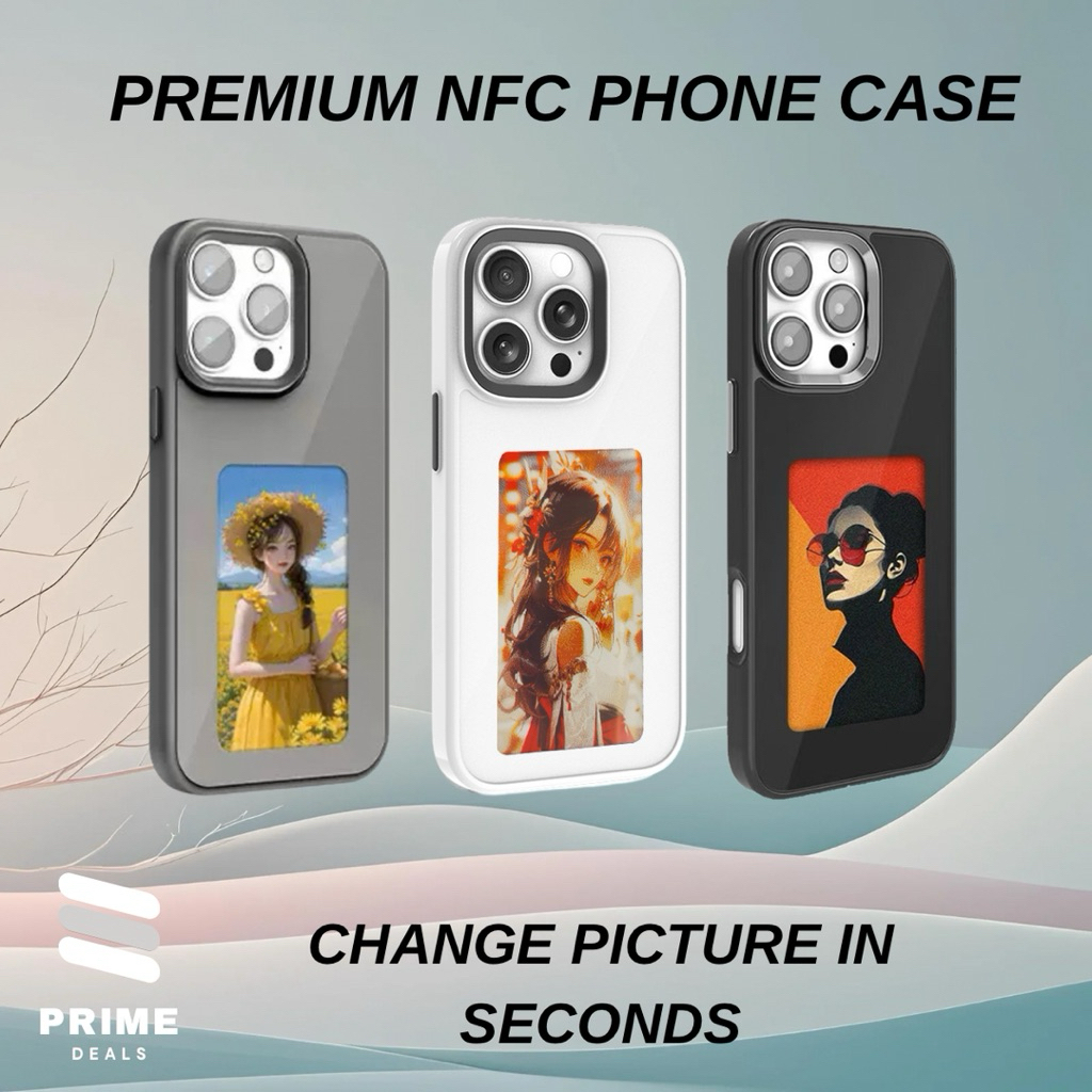 Jual NFC Smart Case 4-Color E-Ink Image Shifter for iPhone 13 14 15 16 ...