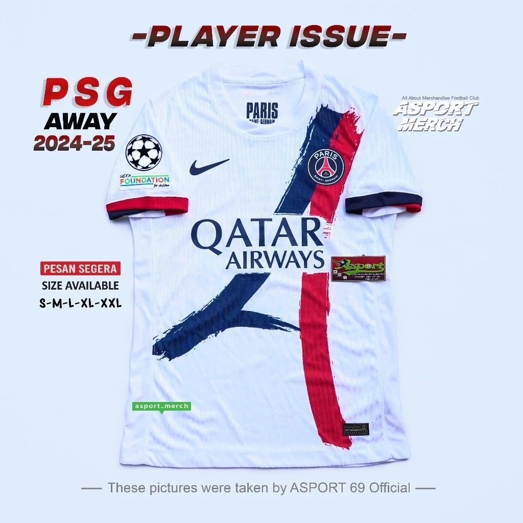 Jual PSG AWAY PI JERSEY BOLA PSG AWAY 2024 2025 PLAYER ISSUE PSG AWAY 24 25 PI | Shopee Indonesia