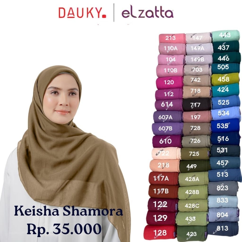 Jual Keisha shamora elzatta kerudung elzatta original segiempat elzatta ...