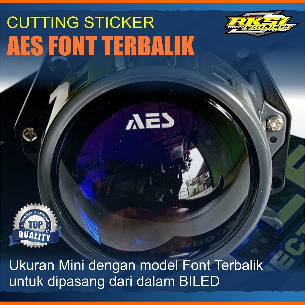 Jual Sticker Cutting Mini Biled AES Font Terbalik | Shopee Indonesia