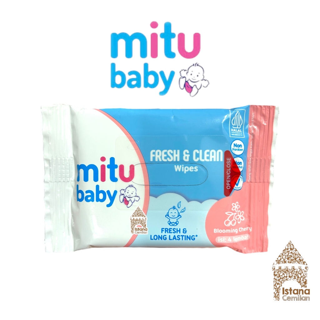 Jual Mitu Baby Wipes Tissue Tisu Basah Sachet Mini (isi 4 lembar ...