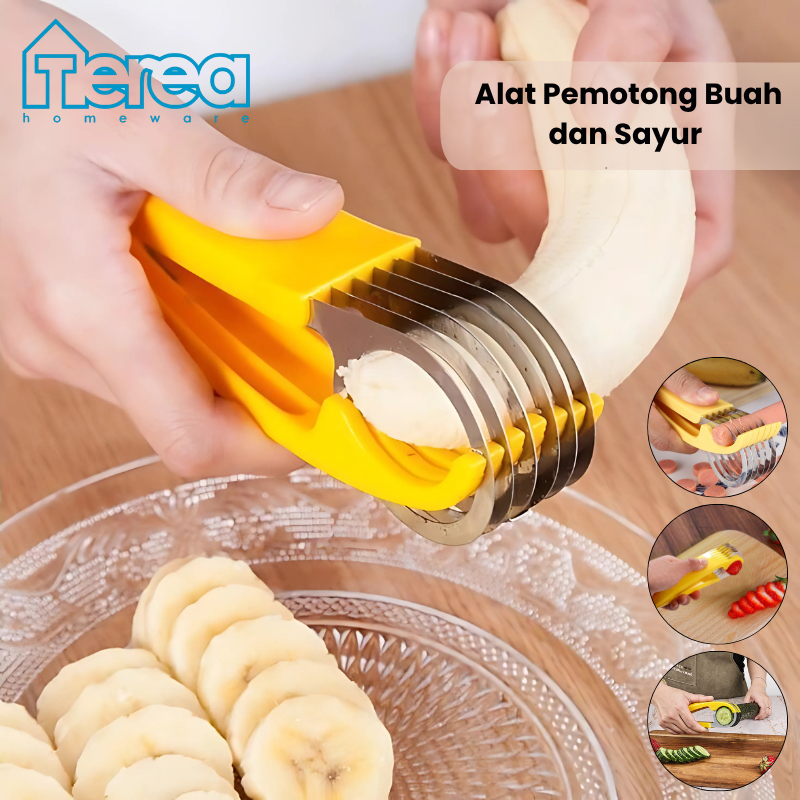 Jual TEREA Alat Pengiris Pemotong Pisang Sosis / Banana Slicer Alat ...